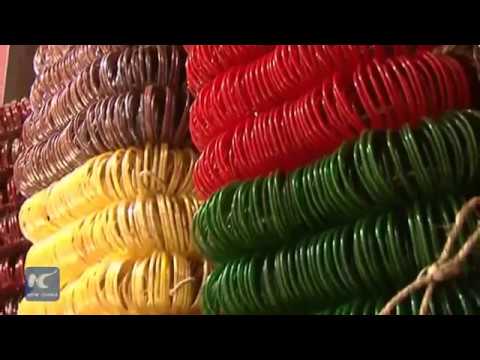 Handicraft Bangles in India - YouTube