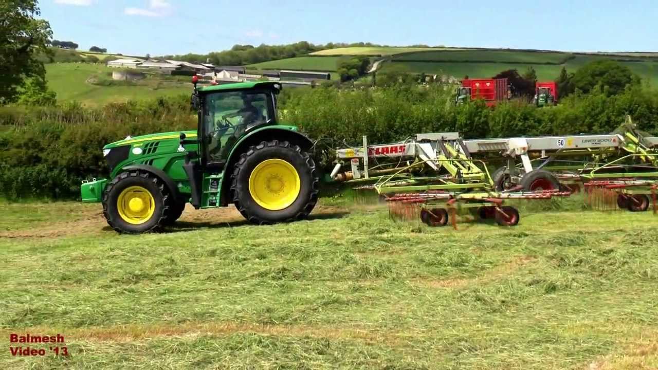 Silage '13 - Raking, Lifting and Cab Ride! All in 5 mins! - YouTube