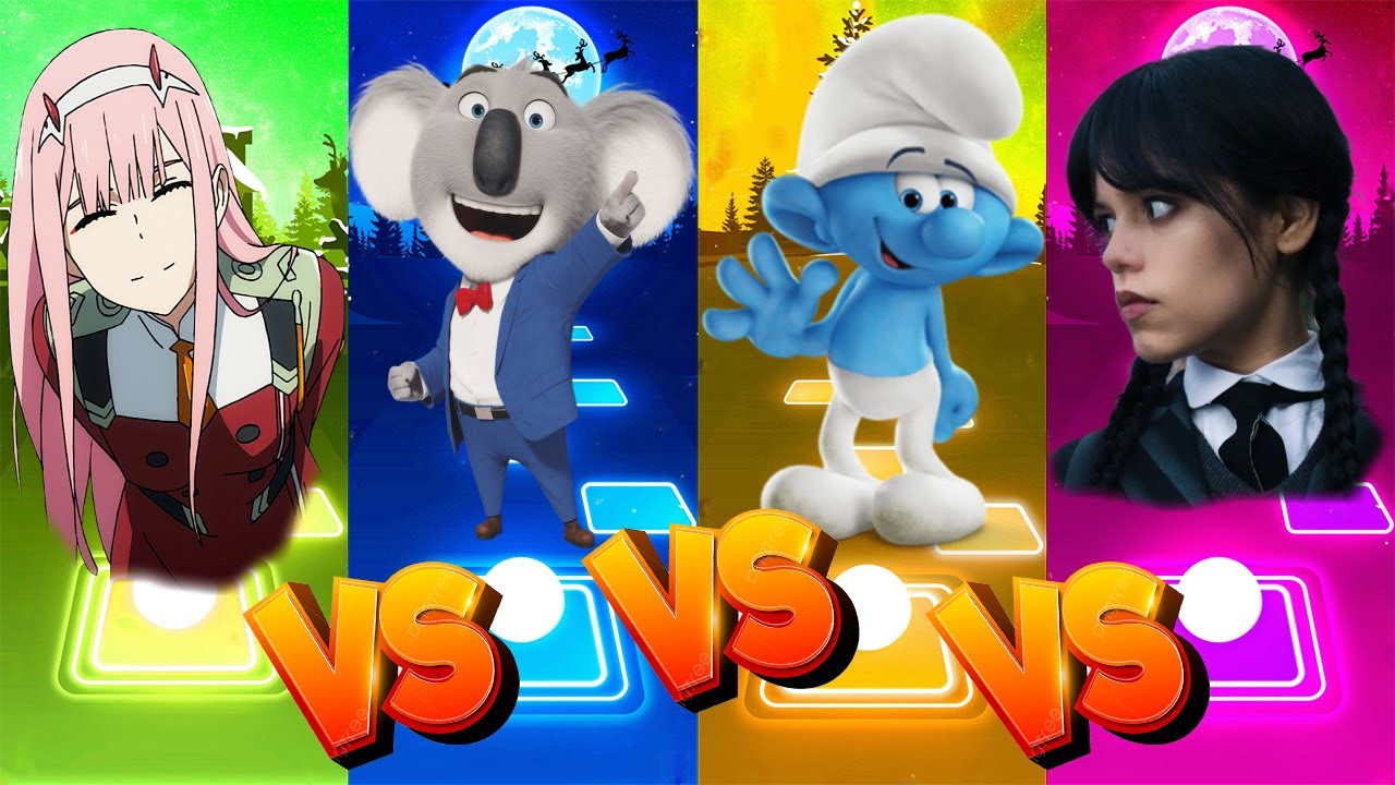 🔴 Zero Two 🔴 Sing 🔴 Smurfs 🔴 Wednesday Addams 🔴 Tiles Hop EDM Rush ...