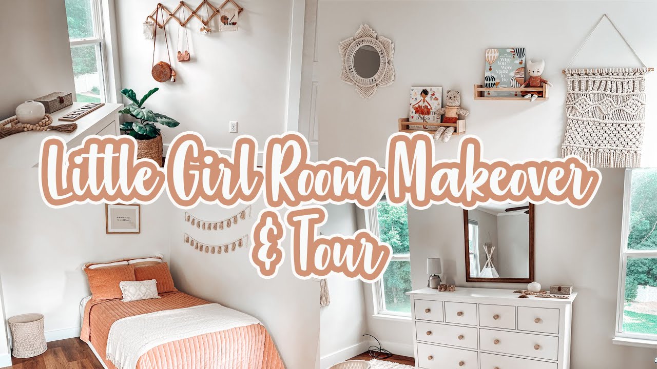 TODDLER GIRL ROOM MAKEOVER | NATURAL WOOD AND MACRAME DECOR | BRYNN'S ...