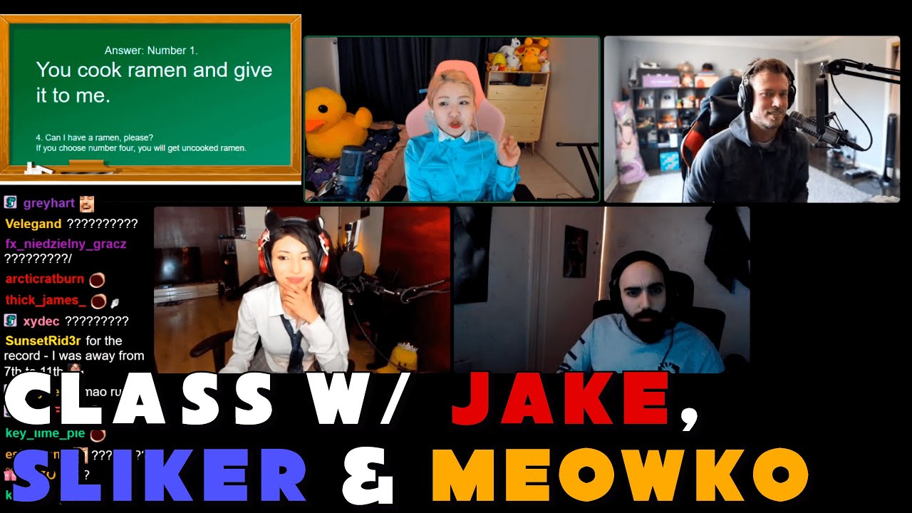 [May 11th, '21] English class with Jake, Sliker & Meowko - PC stream ...