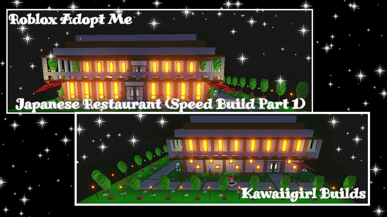 Roblox Adopt Me | Speed Build Part 1 | Glitch Build Japanese Restaurant ...