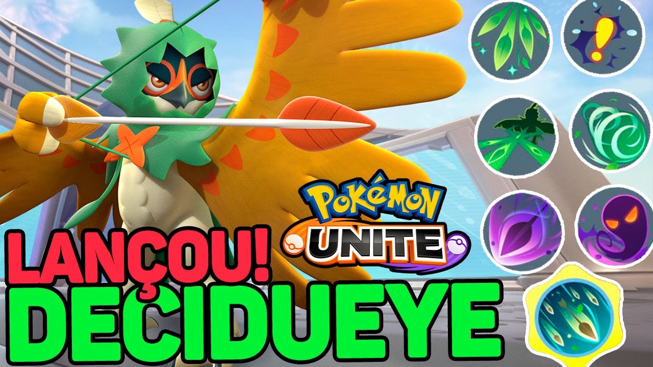 PRIMEIRA GAMEPLAY DE DECIDUEYE NO POKÉMON UNITE !! - YouTube