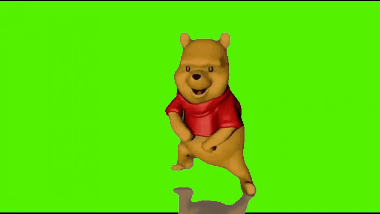 Winnie the Pooh Dancing Green Screen - YouTube