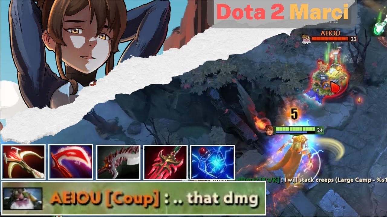 That damage | Marci Dota 2 | AodDota2 | Highlights | - YouTube