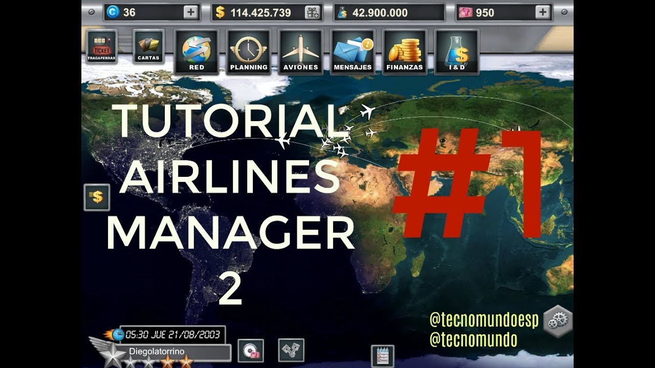 AIRLINES MANAGER 2| ESPAÑOL TUTORIAL | #1 | TECNOMUNDOESP - YouTube
