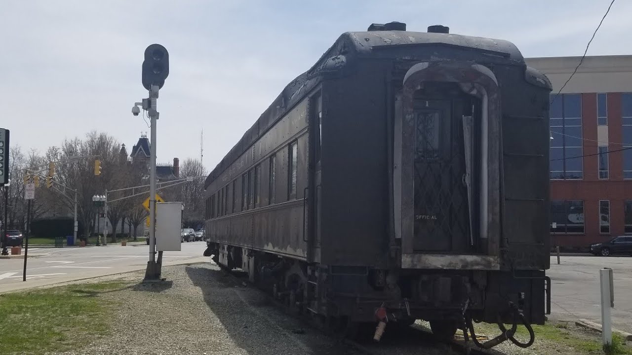 NKP Coach on Display and Old Block Signal - YouTube