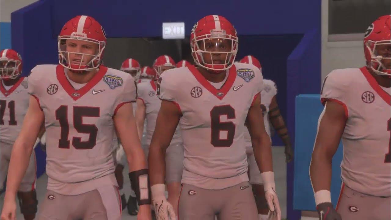 Crazy 2OT Game against Georgia in the CFP Semifinals | EA Sports College Football 25 - YouTube