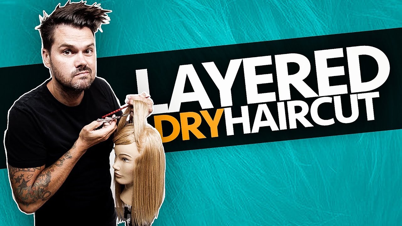 How To Cut A Shag Haircut With A Curtain Bang Tutorial - YouTube