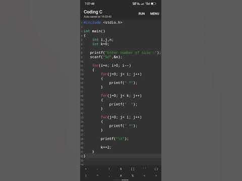 * pattern program ||c programming || #shorts #coding - YouTube