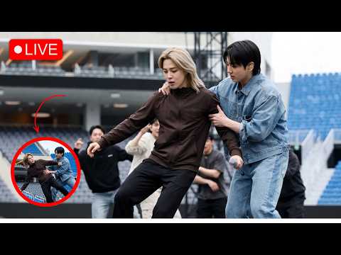 1 MINUTE AGO: OMG! JIMIN ALMOST FELL OFF STAGE?! 😱 Jungkook’s Fast Reaction at LA Soundcheck! 🔥✨