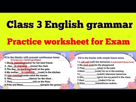 Class 3 English grammar, Class 3 English worksheet, Class 3, Class 3 ...