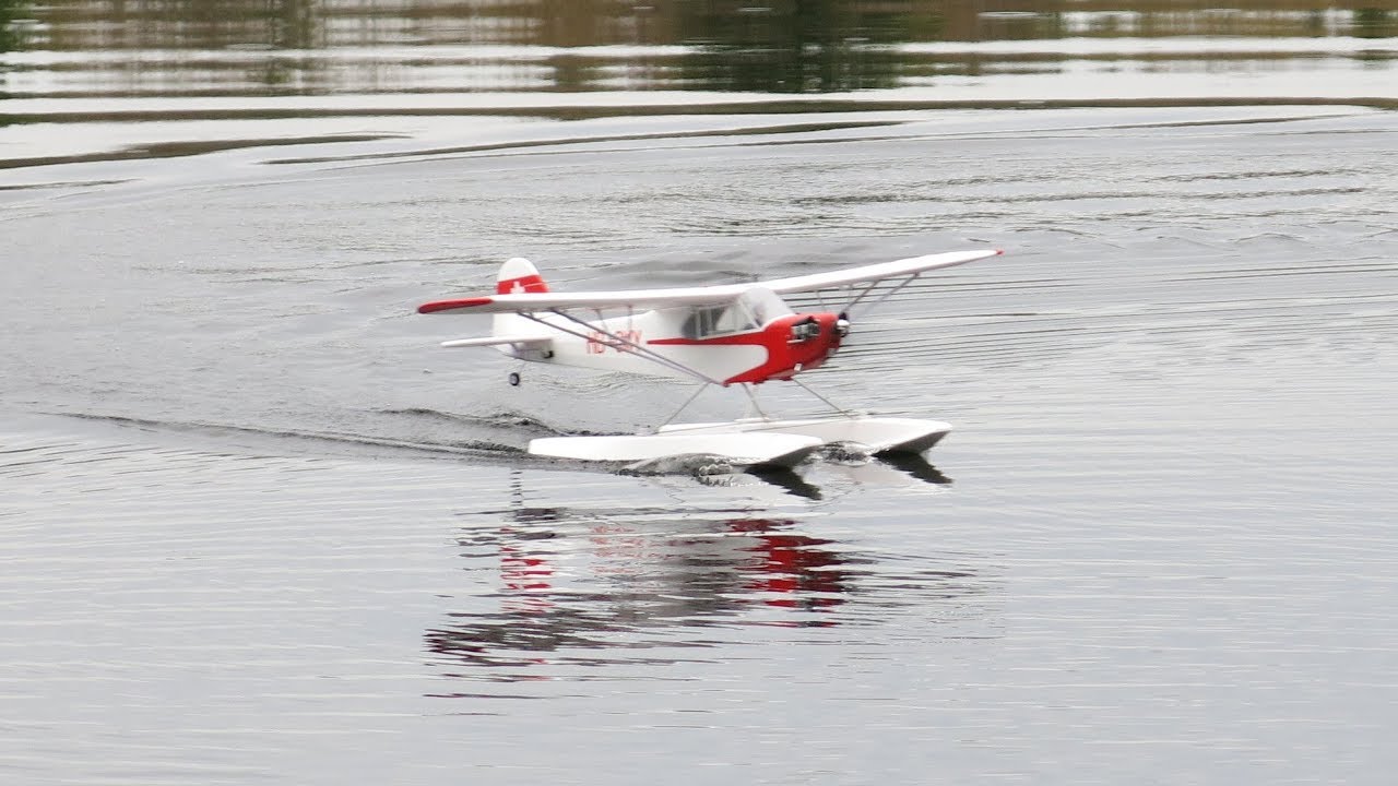 Joe's FMS J-3 Cub on Floats - YouTube
