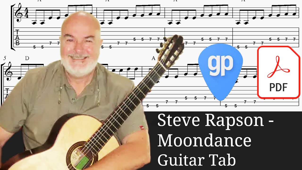 Steve Rapson - Moondance Guitar Tabs [TABS] - YouTube