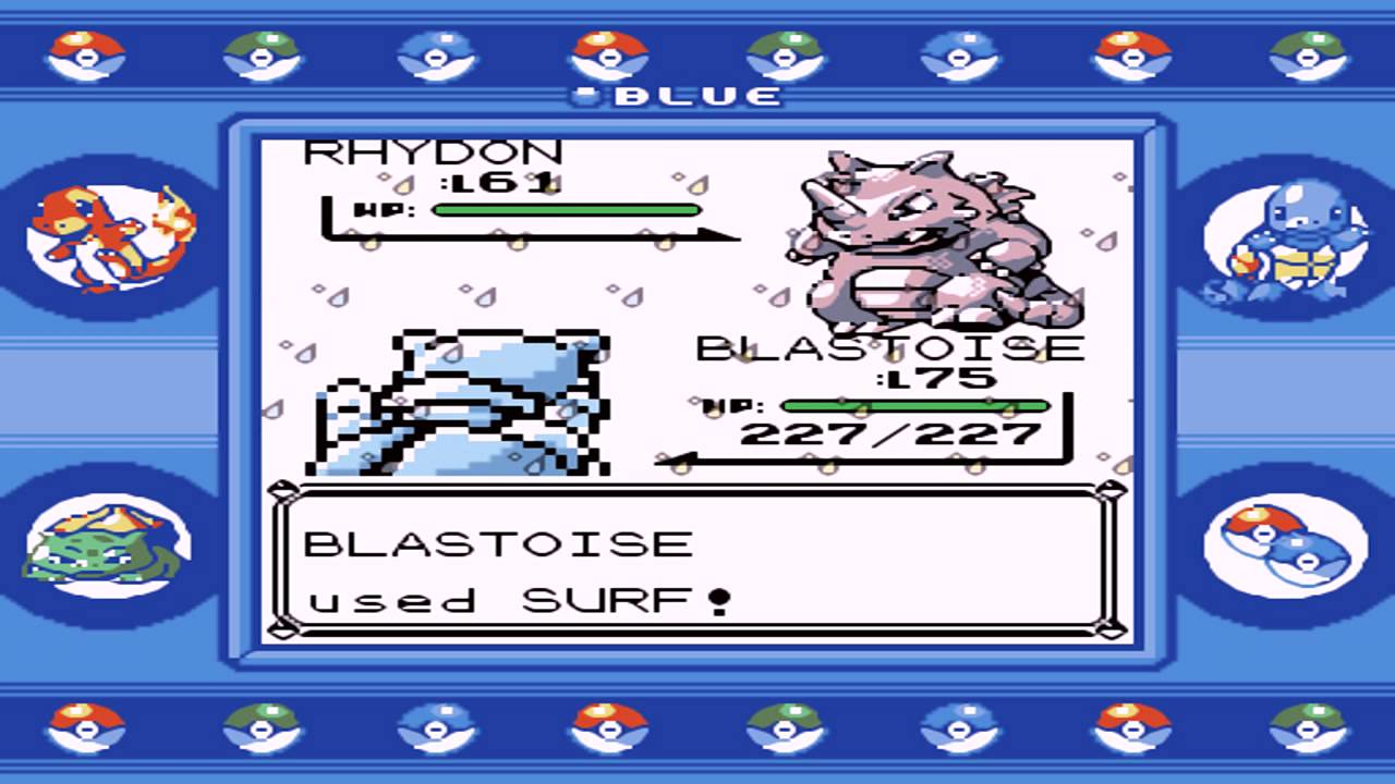 Pokemon Blue (GB) walkthrough - FINAL BOSS - Champion - YouTube