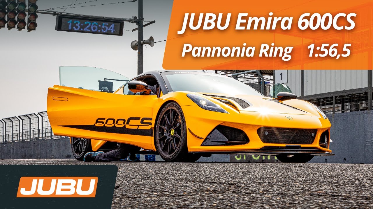 Lotus Emira with JUBU 600 ClubSport Pack on Pannonia Ring - 1:56,5 ...