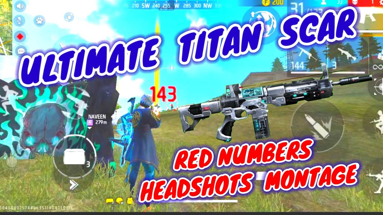 ULTIMATE TITAN SCAR_ 👾 || RED NUMBERS ||☠️ HEADSHOTS MONTAGE || 💥💨🔥🤡🥵 # ...