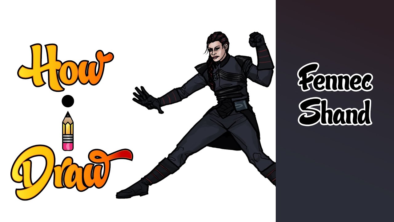 How I Draw FENNEC SHAND from STAR WARS the MANDALORIAN | ** how to draw ...