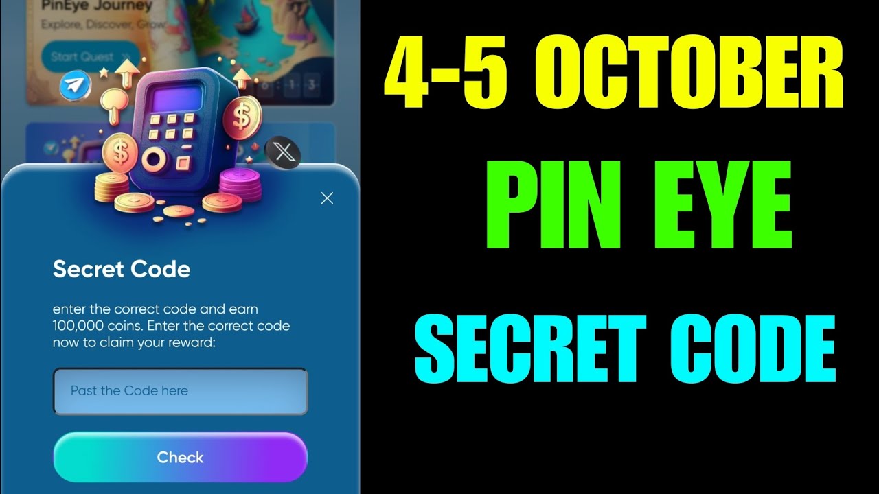 Pin Eye Bot Secret Code Today 4-5 October| Pin Eye Bot Secret Code ...