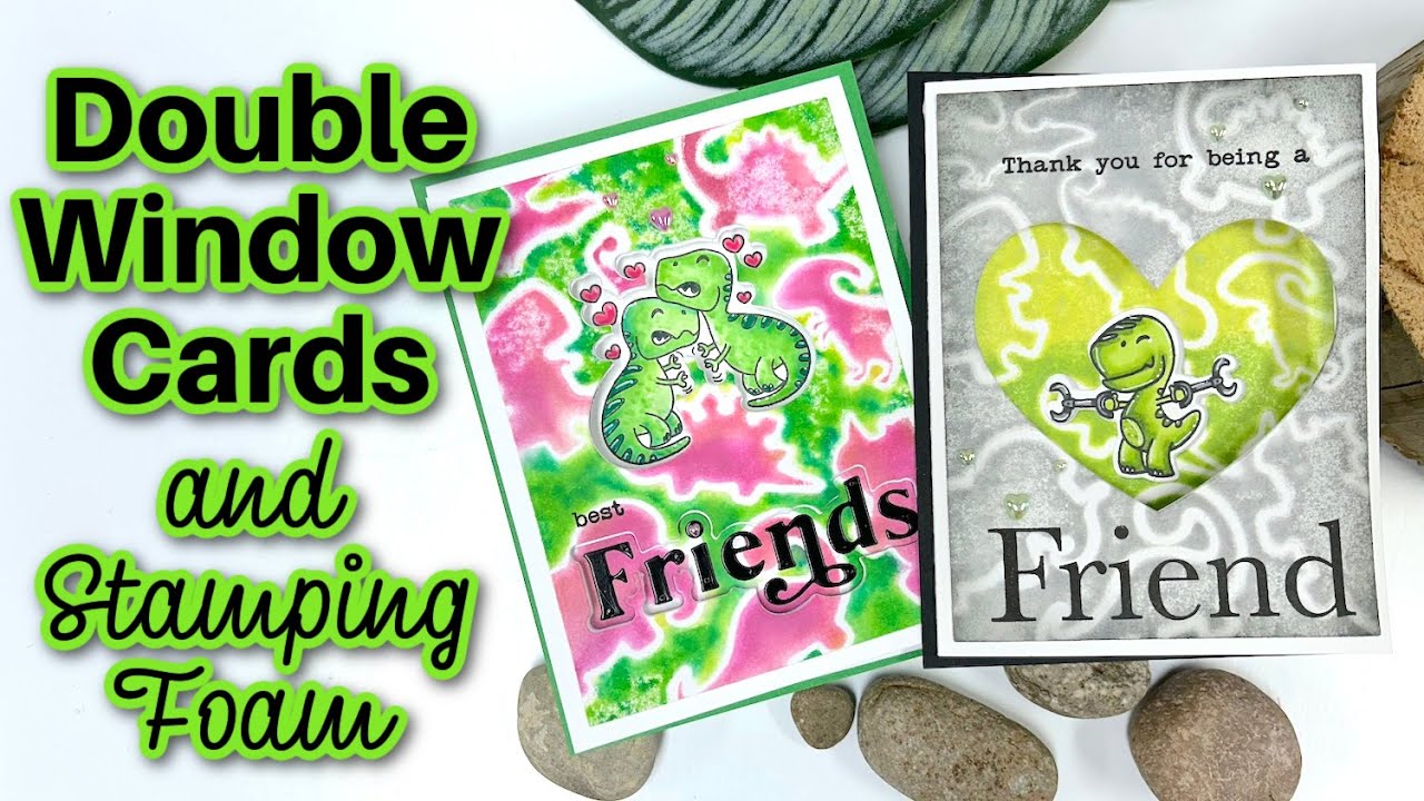 Double Window TriFold Cards and STAMPING FOAM FUN - YouTube