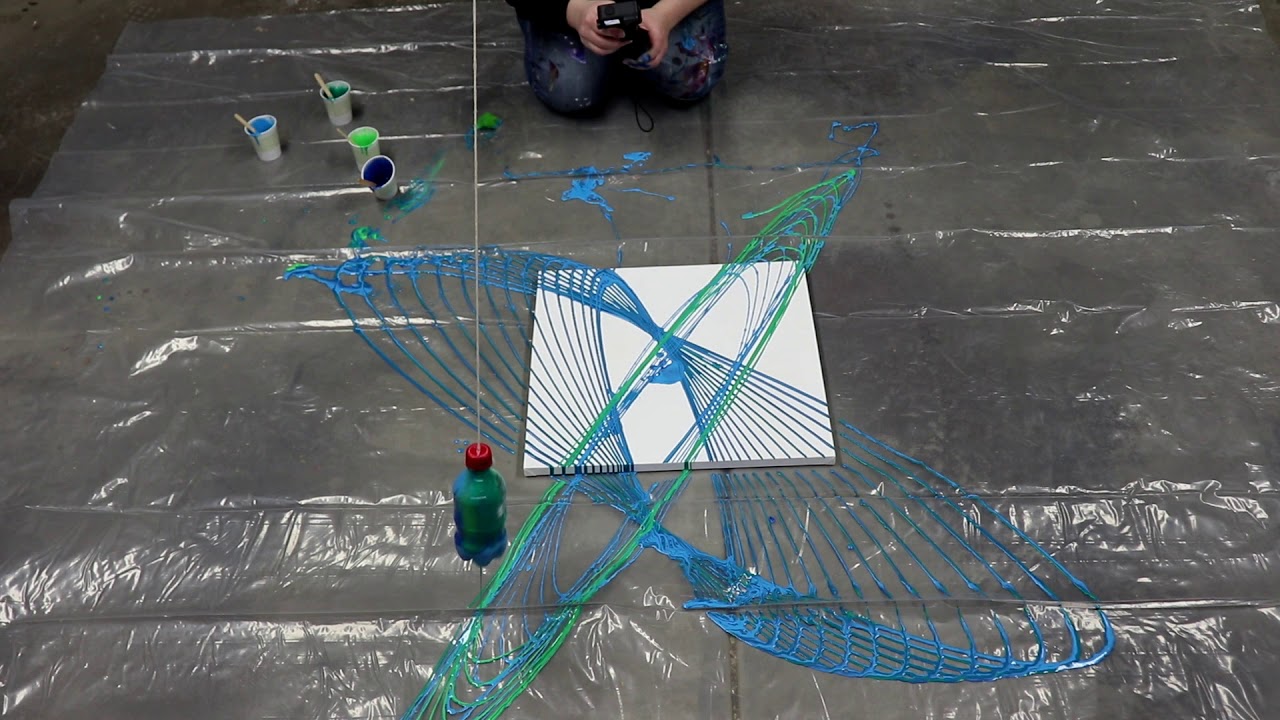 (528) My First Pendulum Pour!! Acrylic Pour Painting Fluid Art ...