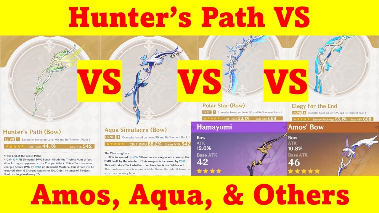 Hunter's Path VS Other Bows !! | Niche Weapon - NOT MUST PULL ...