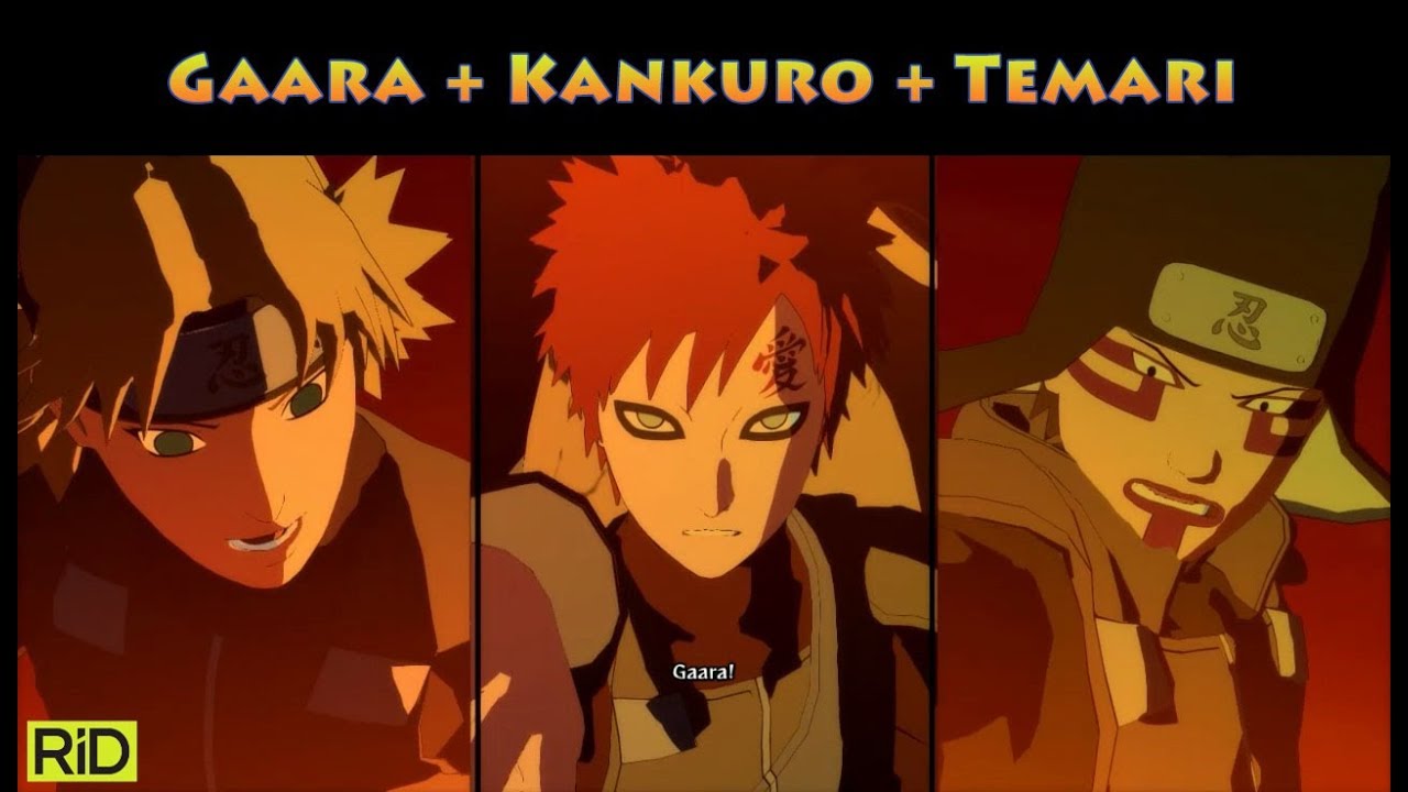 Gaara+Kankuro+Temari | Combination Ultimate Jutsu - YouTube