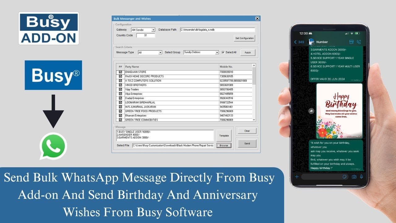 Send Bulk Message From busy software|send Birthday anniversary wishes ...