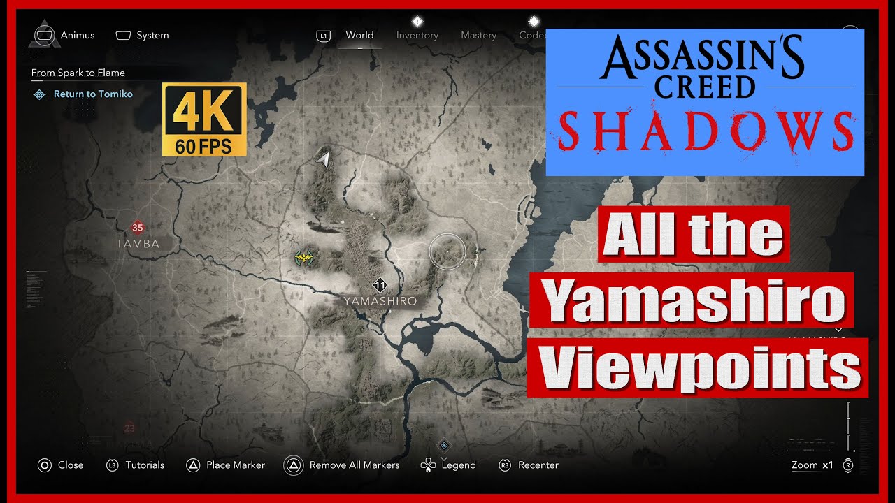 Assassin's Creed Shadows All the Yamashiro Viewpoints guide - YouTube