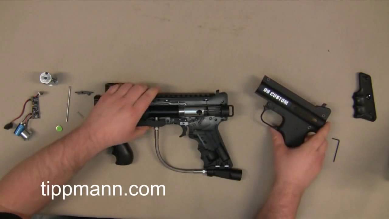 Tippmann 98 Custom E Trigger Install - YouTube
