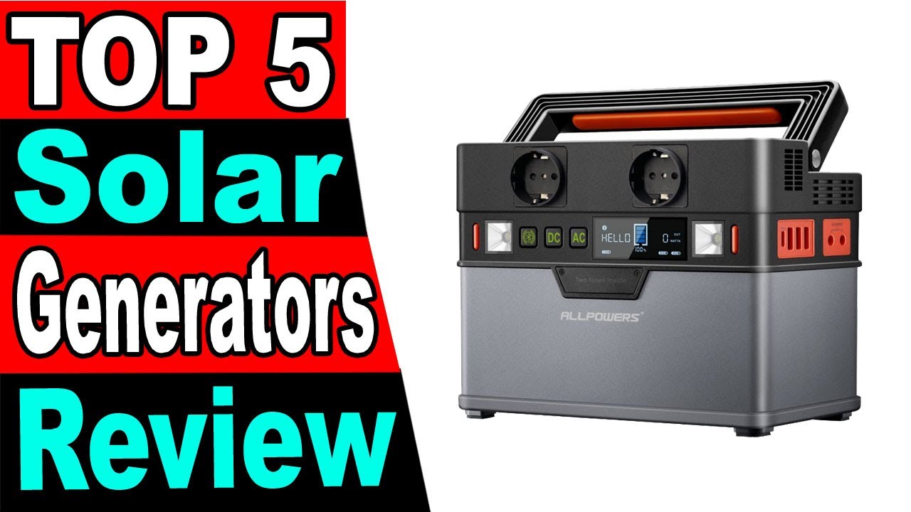 TOP 5 Best Solar Generators Review 2024 - YouTube