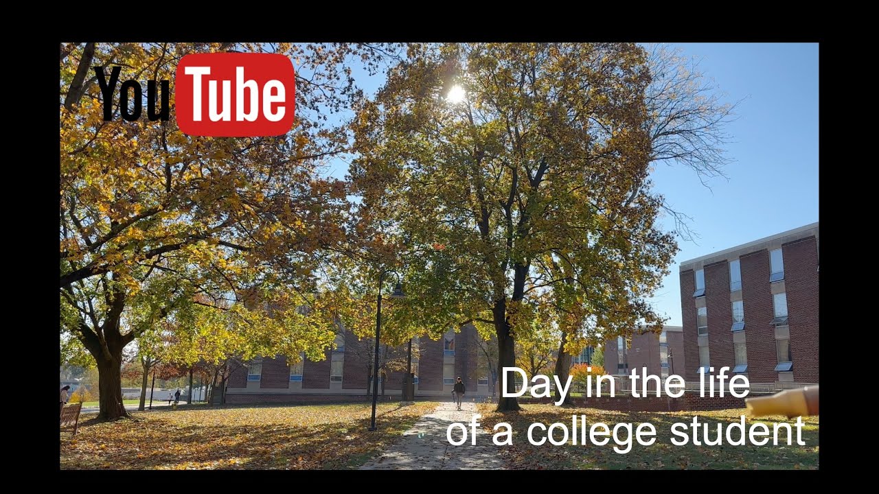 Day in the life of a college student - YouTube