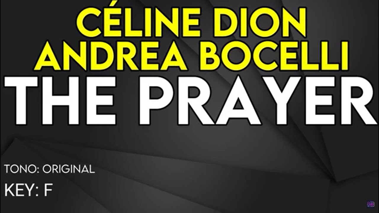 Céline Dion & Andrea Bocelli - The Prayer - Karaoke Instrumental - YouTube