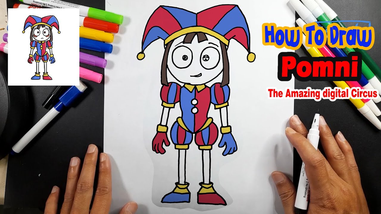 How to Draw Pomni The Amazing Digital Circus : Hand Drawing Step By ...