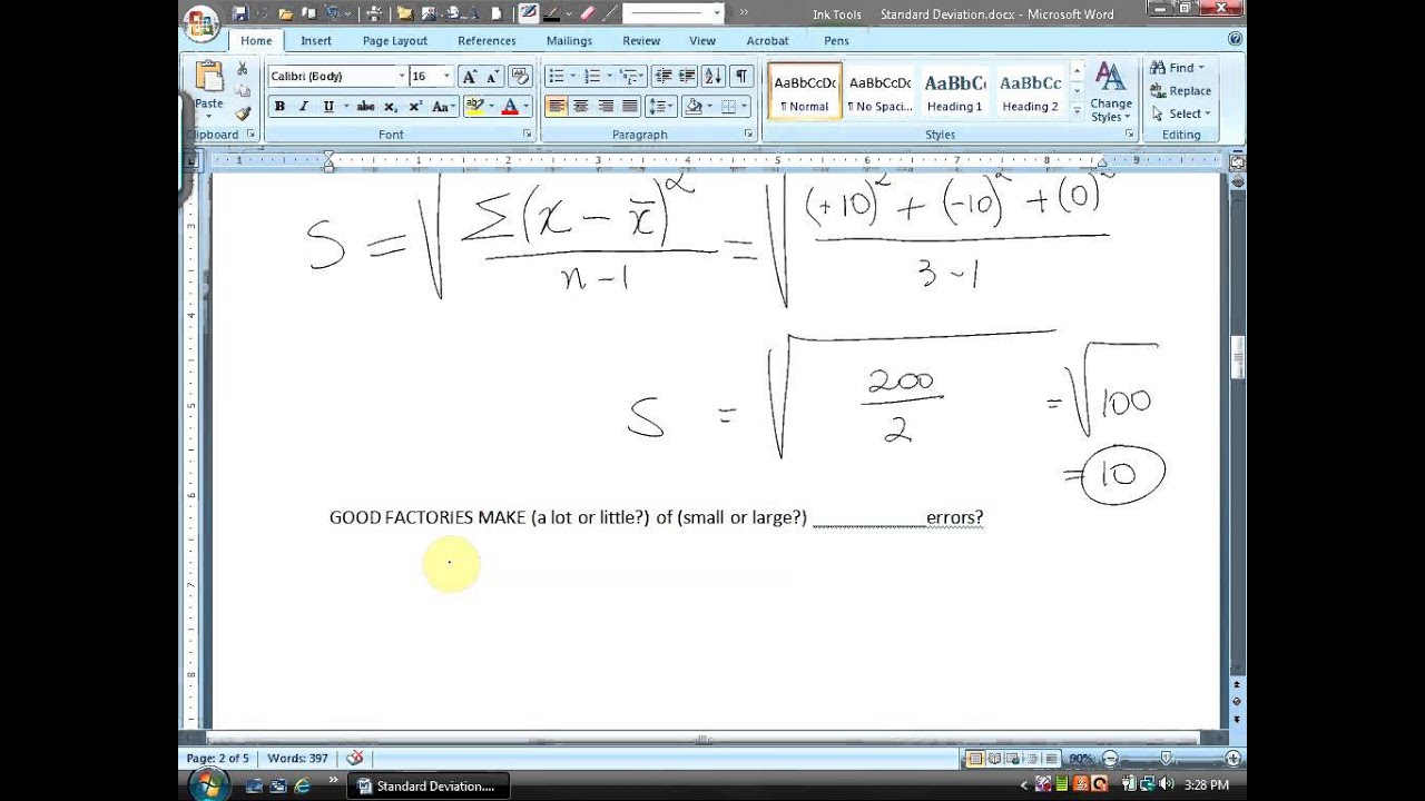 Standard Deviation Youtube 5322