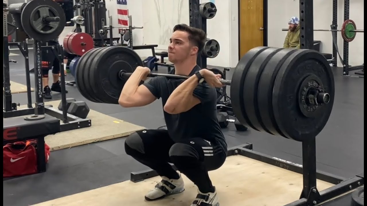 170 kg front squat (very hard) - YouTube