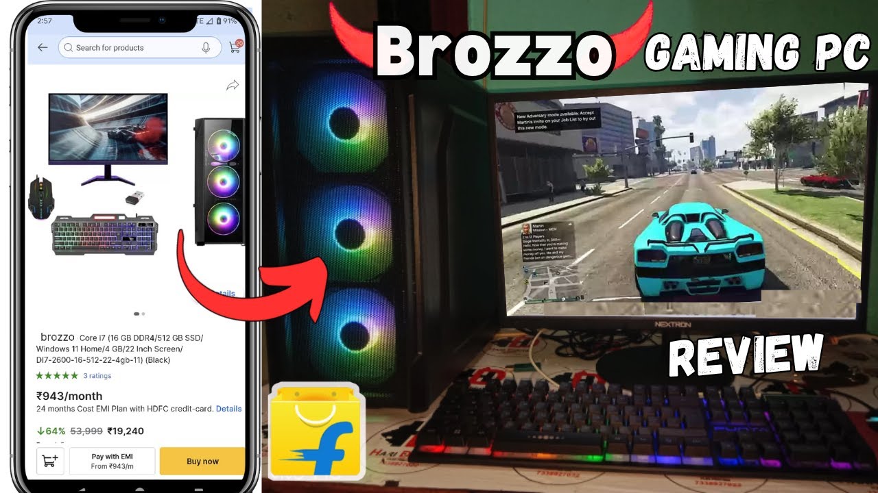 Pre Build Flipkart Brozzo Gaming PC 😲Buy Or Not ? - YouTube