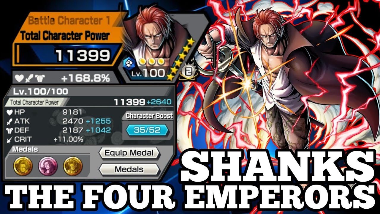 SHANKS THE FOUR EMPERORS | ONE PIECE BOUNTY RUSH | OPBR - YouTube