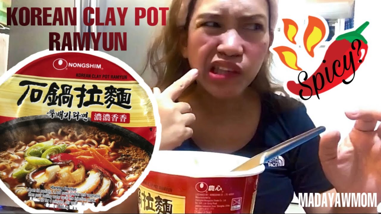 KOREAN CLAY POT RAMYUN REVIEW | SPICY NOODLES | KOREAN FOOD ...