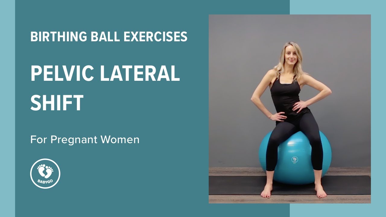 Pregnancy Ball Exercises: Pelvic Lateral Shift - YouTube