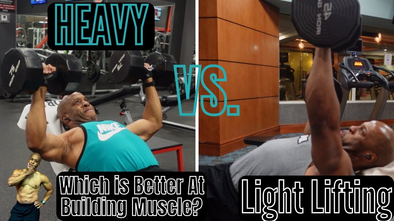 Lifting Light vs Lifting Heavy Weights For Muscle Gains - YouTube