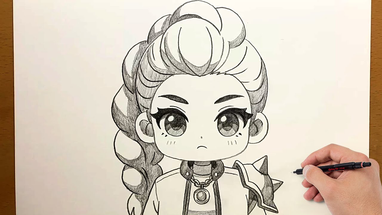 How to Draw Rumi Step by Step | K Pop Demon Hunters | Easy Anime ...