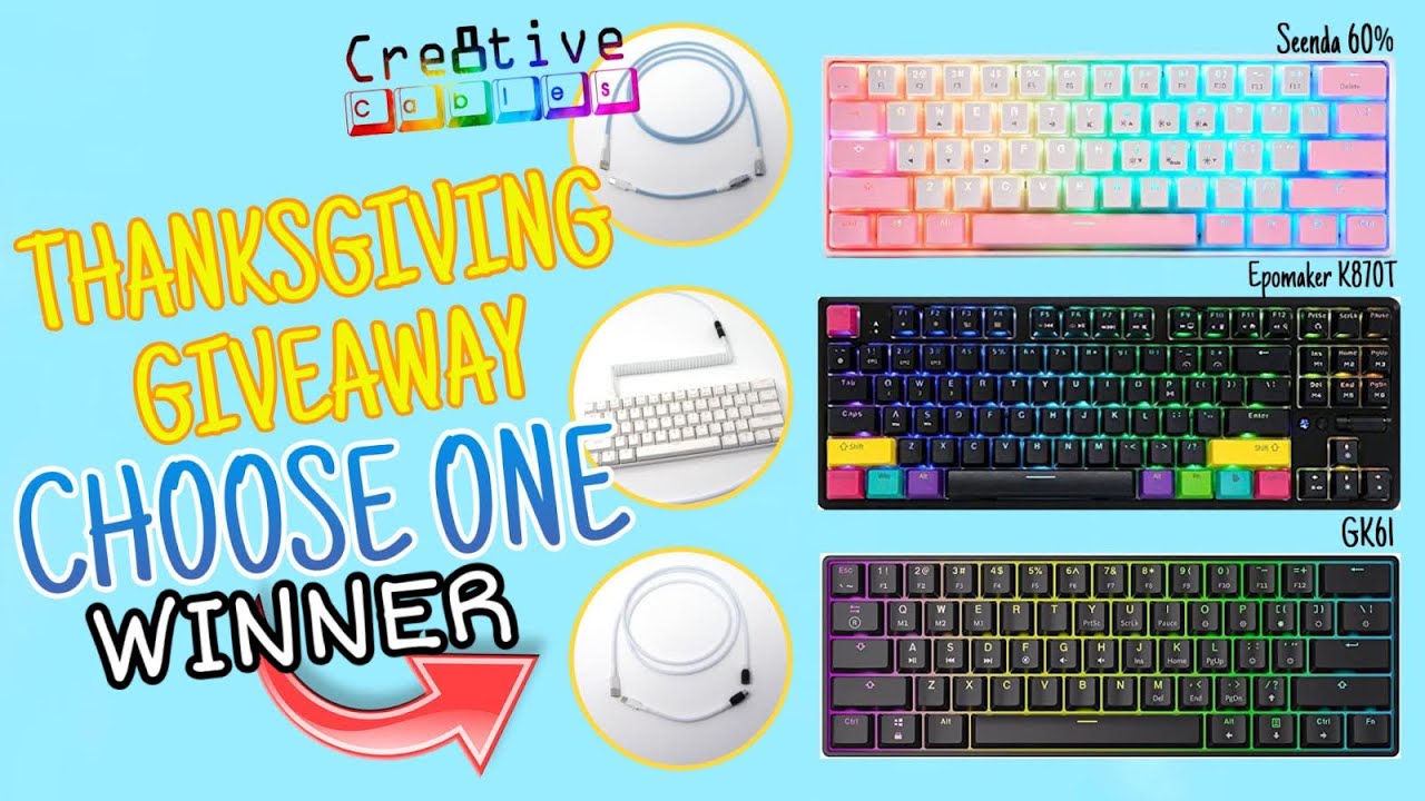 Thanksgiving Gaming Keyboard Giveaway 2021 Winner - YouTube