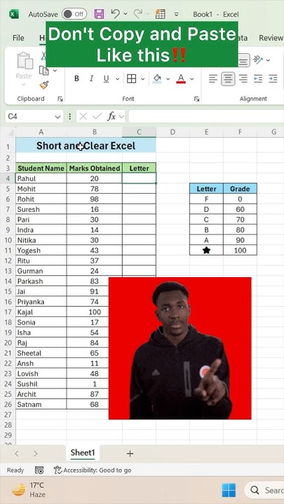 Don't Copy and Paste in Excel ️Instead Use Lookup Formula of Excel #excel #exceltips # ...