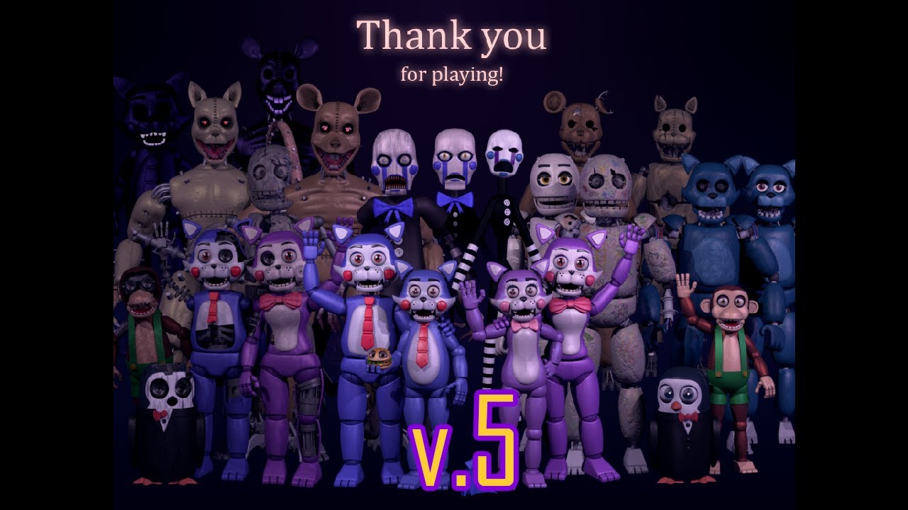 All FNAC Animatronics Sings FNAF Song v.5 - YouTube