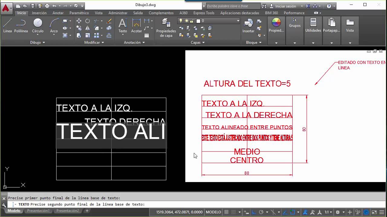 AutoCAD 2016 -(19) Texto en una línea - YouTube