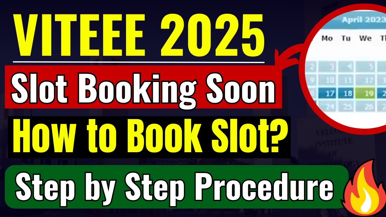 VITEEE 2025: How to book Slot? ONLINE TEST BOOKING SYSTEM (OTBS) | VIT ...