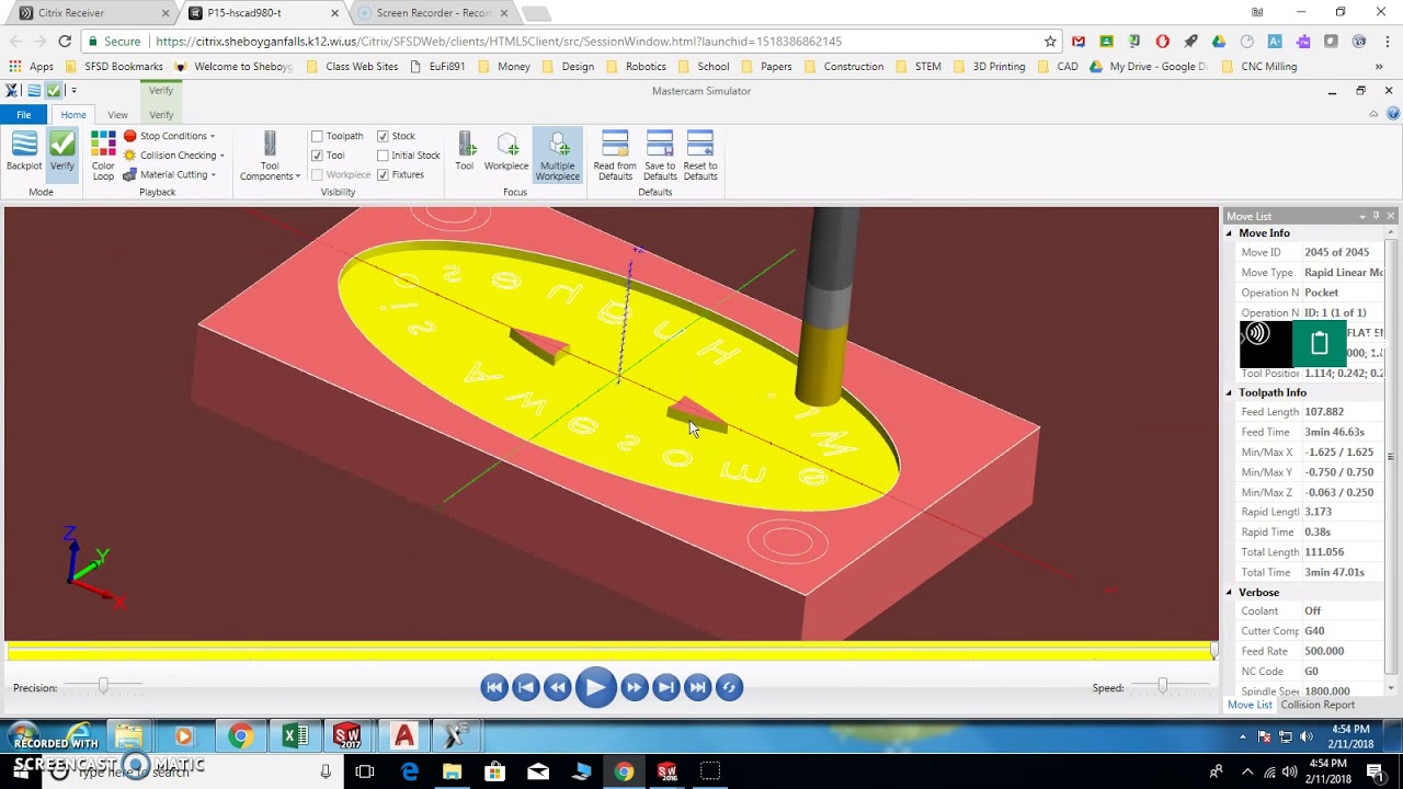 MasterCAM Pocket Engraving - YouTube
