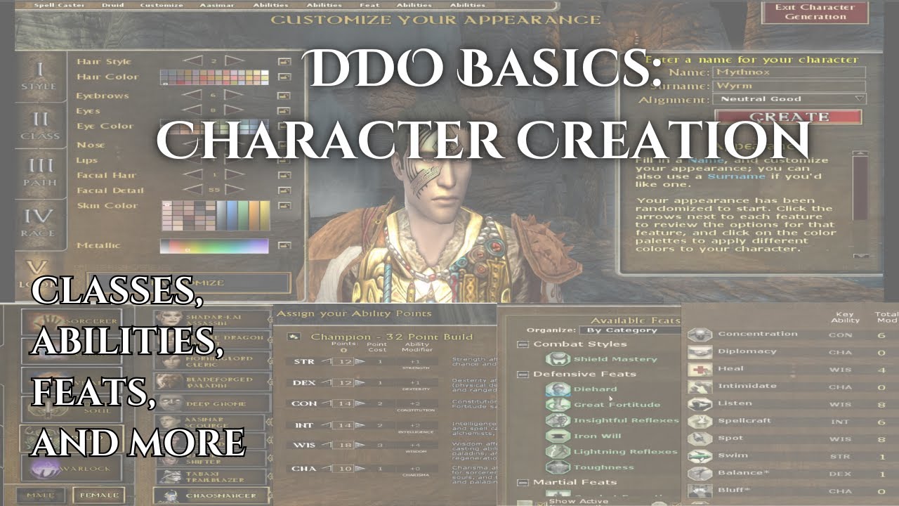 DDO Guide Character Creation - YouTube