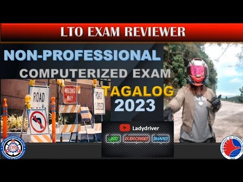 LTO EXAM REVIEWER (TAGALOG) 2023 NON-PRO DRIVER'S LICENSE - YouTube